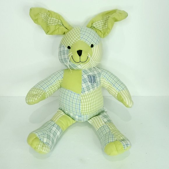 Pottery Barn Kids | Toys | Pottery Barn Blue Green Patchwork Rabbit ...